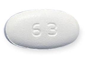 Pill Finder: J 63 White Elliptical / Oval - Medicine.com