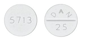 Pill Finder: 5713 DAN 25 White Round - Medicine.com