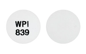 Pill Finder: WPI 839 White Round - Medicine.com