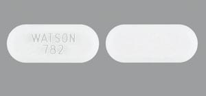 Pill Finder: WATSON 782 White Elliptical / Oval - Medicine.com