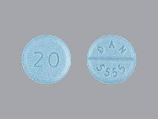 Pill Finder: 20 DAN 5555 Blue Round - Medicine.com