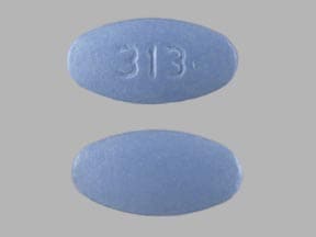 Pill Finder: 313 Blue Elliptical / Oval - Medicine.com