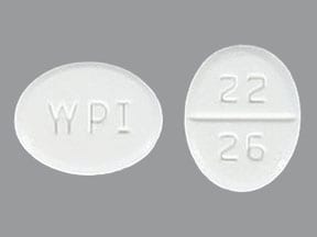 Pill Finder: WPI 22 26 White Elliptical / Oval - Medicine.com