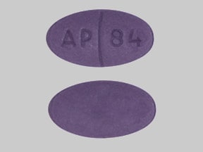 Pill Finder: AP 84 Purple Elliptical / Oval - Medicine.com