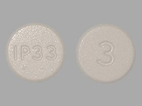 Pill Finder: IP 33 3 White Round - Medicine.com