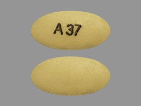 Pill Finder: A37 Yellow Elliptical / Oval - Medicine.com