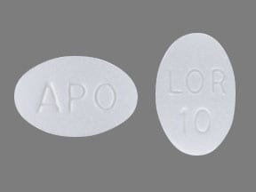 Pill Finder: APO LOR 10 White Elliptical / Oval - Medicine.com