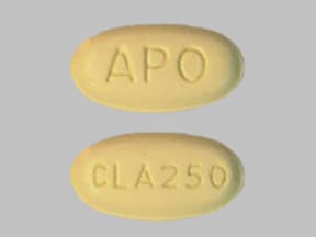 Pill Finder: CLA250 APO Yellow Elliptical / Oval - Medicine.com