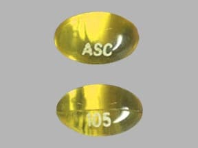 Pill Finder: ASC 105 Yellow Elliptical / Oval - Medicine.com