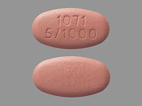 Pill Finder: 1071 5/1000 Pink Elliptical / Oval - Medicine.com