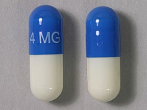 Pill Finder: 4 MG Blue Capsule-shape - Medicine.com