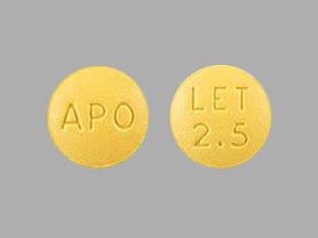 Pill Finder: APO LET 2.5 Yellow Round - Medicine.com