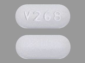 Pill Finder: V268 White Capsule-shape - Medicine.com