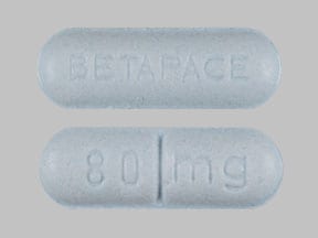 Pill Finder: 80 mg BETAPACE Blue Elliptical / Oval - Medicine.com