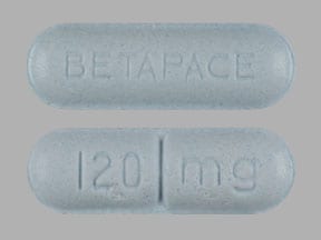 Pill Finder: 120 mg BETAPACE Blue Capsule-shape - Medicine.com