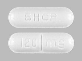 Pill Finder: BHCP 120 mg White Elliptical / Oval - Medicine.com
