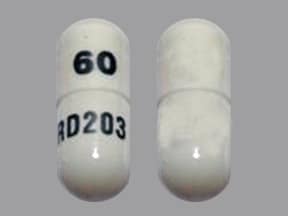 Pill Finder: 60 RD203 White Capsule-shape - Medicine.com