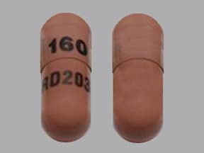 Pill Finder: 160 RD203 Brown Capsule-shape - Medicine.com