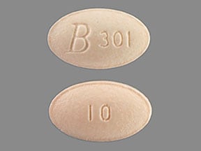 Pill Finder: B301 10 Peach Elliptical / Oval - Medicine.com