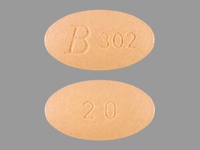 Pill Finder: B 302 20 Orange Elliptical / Oval - Medicine.com