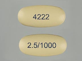 Pill Finder: 2.5/1000 4222 Yellow Capsule-shape - Medicine.com