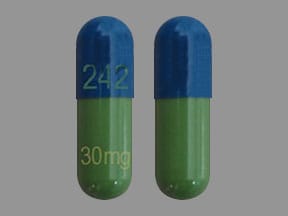Pill Finder: 242 30 mg Blue Capsule-shape - Medicine.com