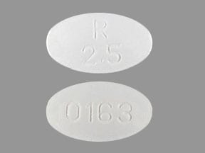Pill Finder: R 2.5 0163 White Elliptical / Oval - Medicine.com