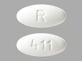 Pill Finder: R 411 White Elliptical / Oval - Medicine.com