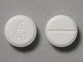 Pill Finder: E 40 White Round - Medicine.com