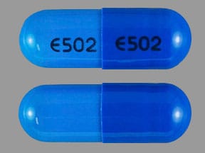 Pill Finder: E502 E502 Blue Capsule-shape - Medicine.com