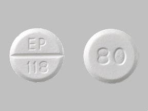 Pill Finder: EP 118 80 White Round - Medicine.com