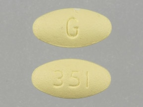 Pill Finder: G 351 Yellow Elliptical / Oval - Medicine.com
