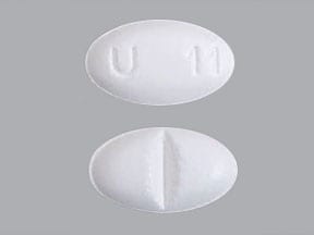 Pill Finder: U 11 White Elliptical / Oval - Medicine.com