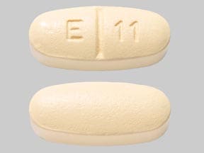 Pill Finder: E 11 Yellow Elliptical / Oval - Medicine.com