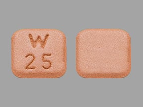 Pill Finder: W 25 Tan Four-sided - Medicine.com