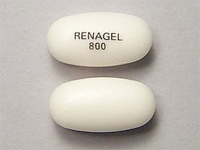 Pill Finder: RENAGEL 800 White Elliptical / Oval - Medicine.com