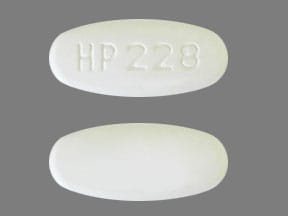 Pill Finder: HP 228 White Elliptical / Oval - Medicine.com