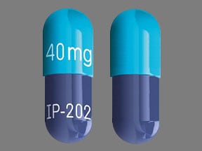 Pill Finder: IP 202 40 mg Blue Capsule-shape - Medicine.com