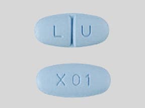 Pill Finder: LU X01 Blue Elliptical / Oval - Medicine.com