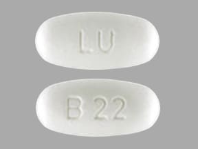 Pill Finder: LU B 22 White Elliptical / Oval - Medicine.com