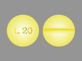 Pill Finder: L 20 Yellow Round - Medicine.com