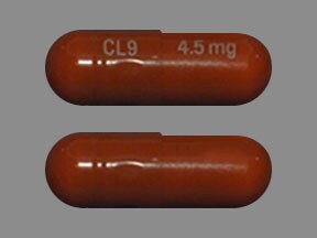 Pill Finder: CL9 4.5 mg Red Capsule-shape - Medicine.com