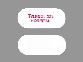 Pill Finder: TYLENOL 325 HOSPITAL White Capsule-shape - Medicine.com