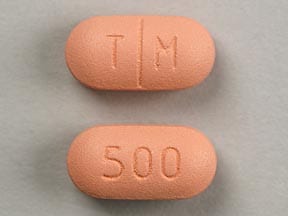 Pill Finder: TM 500 Pink Elliptical / Oval - Medicine.com