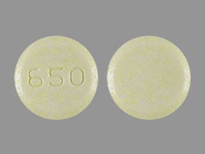 Pill Finder: 650 Yellow Round - Medicine.com
