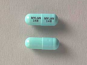 Pill Finder: MYLAN 148 MYLAN 148 Blue Capsule-shape - Medicine.com