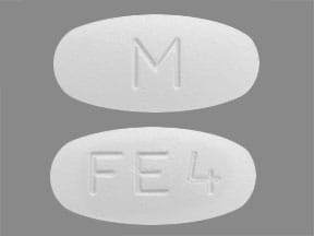 Pill Finder: M FE4 White Elliptical / Oval - Medicine.com