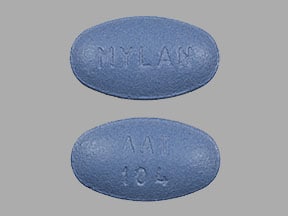 Pill Finder: AAT 104 MYLAN Blue Elliptical / Oval - Medicine.com