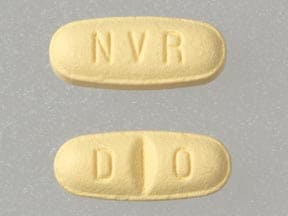 Pill Finder: NVR D O Yellow Elliptical / Oval - Medicine.com