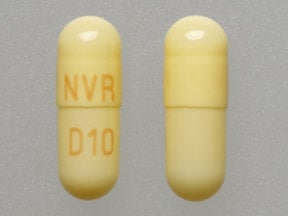 Pill Finder: NVR D10 Brown Capsule-shape - Medicine.com